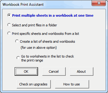 Print multiple worksheets or workbooks at one time in Microsoft Excel